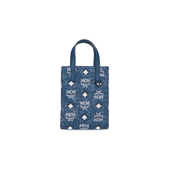 MCM | Bags | Mcm Tote Bag Blue | Poshmark